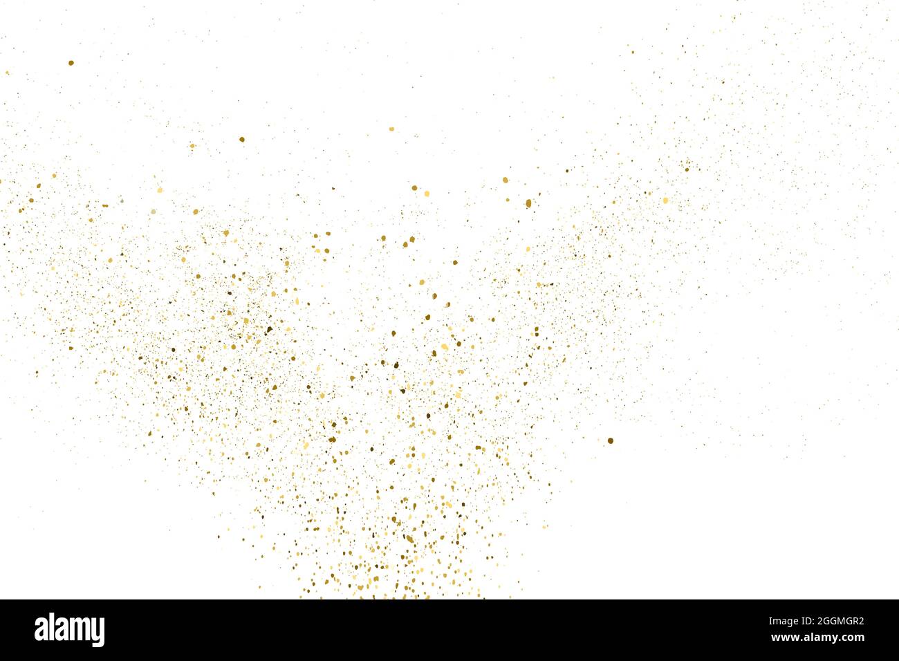 Gold Glitter Texture Isolated On White. Amber Particles Color. Celebratory Background. Golden ...