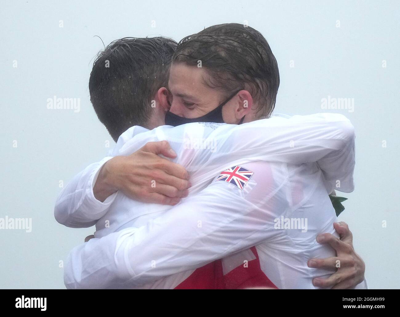Great Britain's Ben Watson (right) celebrates with Finlay Graham after ...