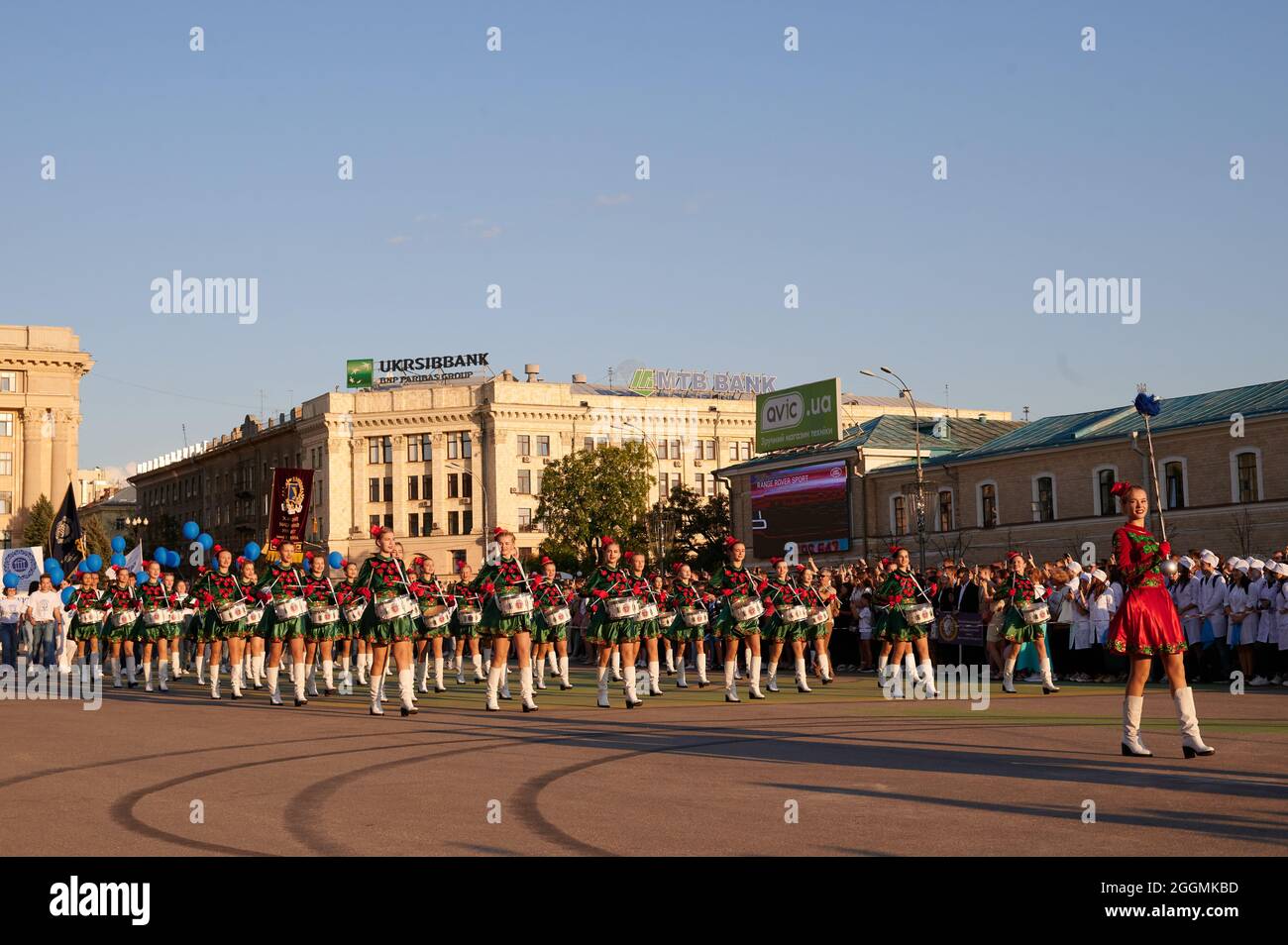 KHARKIV, UKRAINE - SEPTEMBER 1, 2021: Knowledge day. University March ...