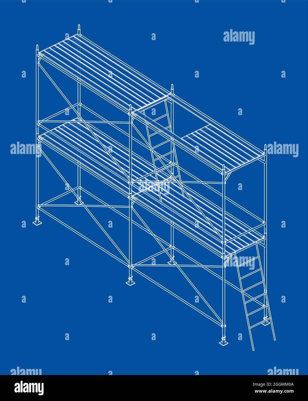 Prefabricated Scaffolding Orthography Vector Stock Vector Image And Art Alamy