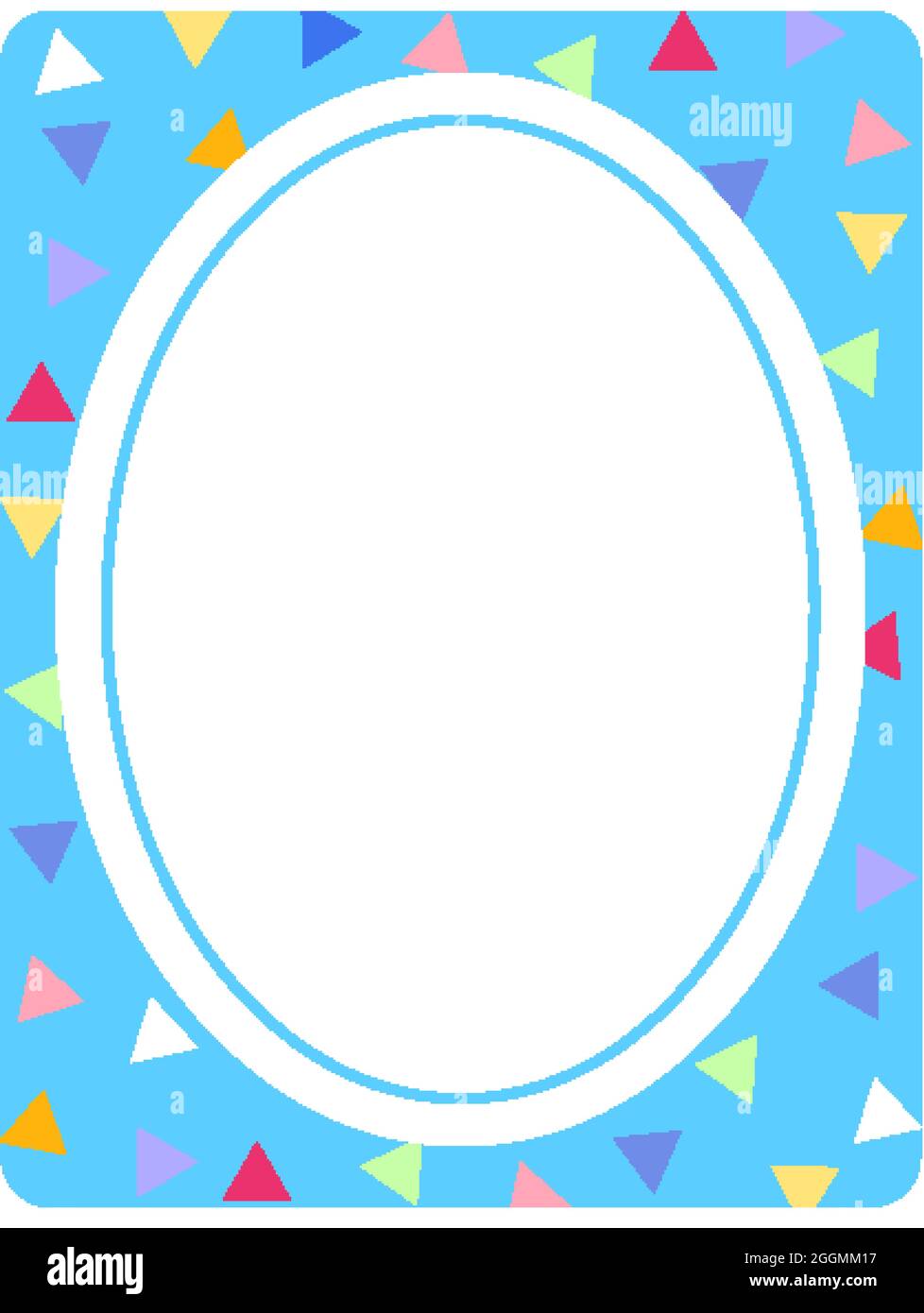 Empty oval shape banner template illustration Stock Vector Image & Art ...