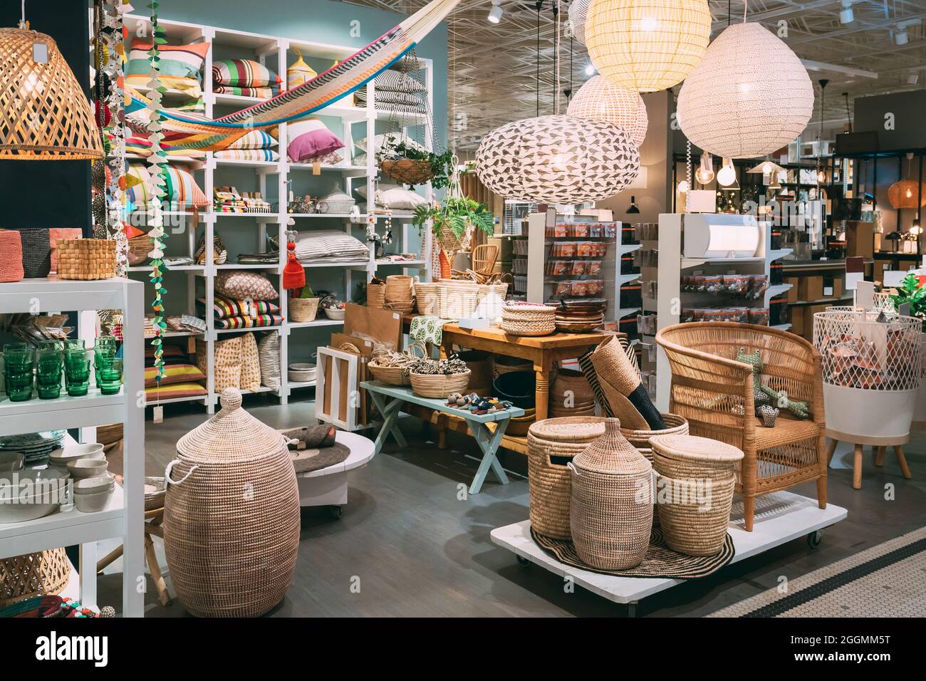 View Of Assortment Of Decor For Interior Shop In Store Of Shopping ...
