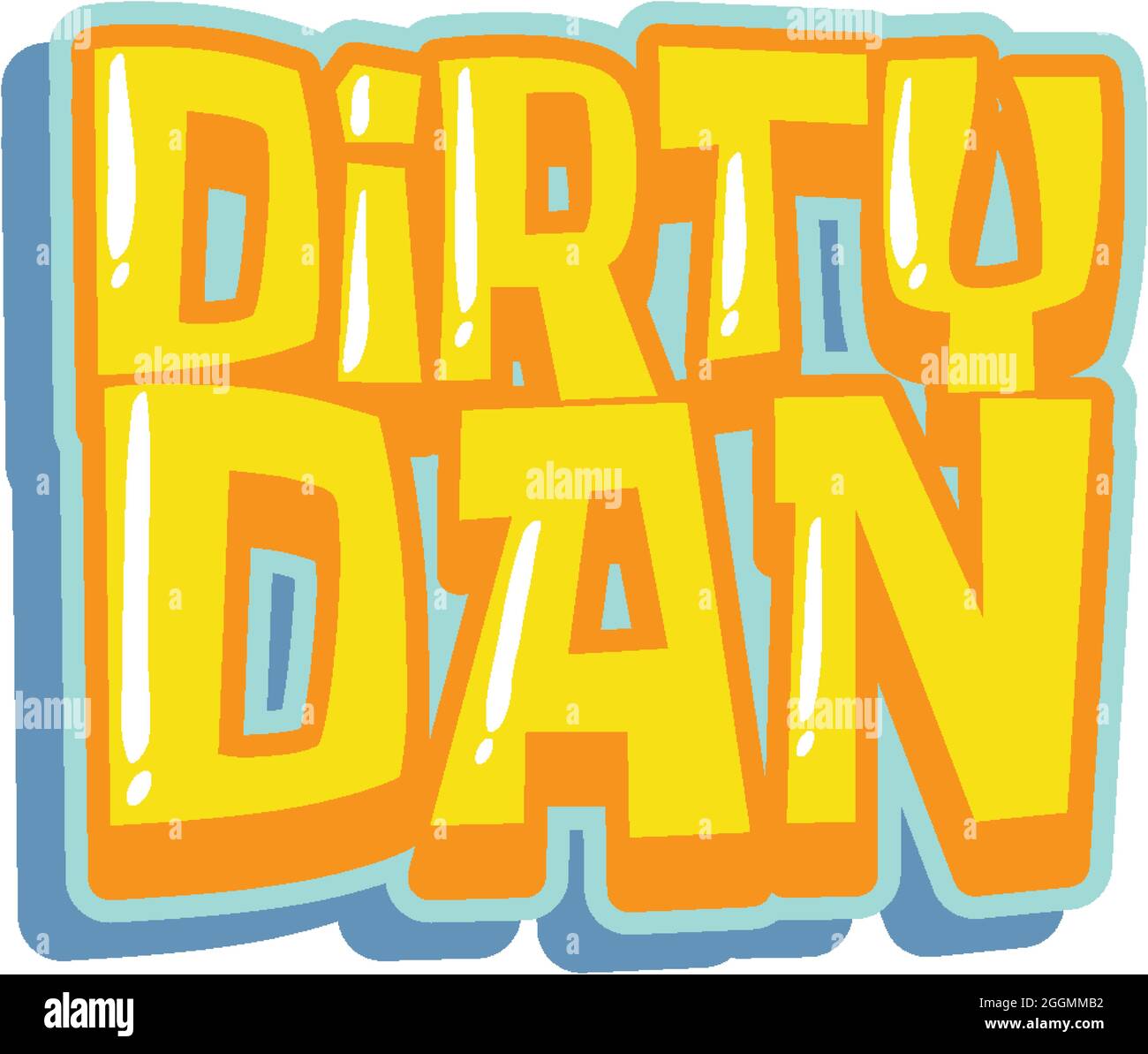 Dirty Dan logo text design illustration Stock Vector Image & Art - Alamy