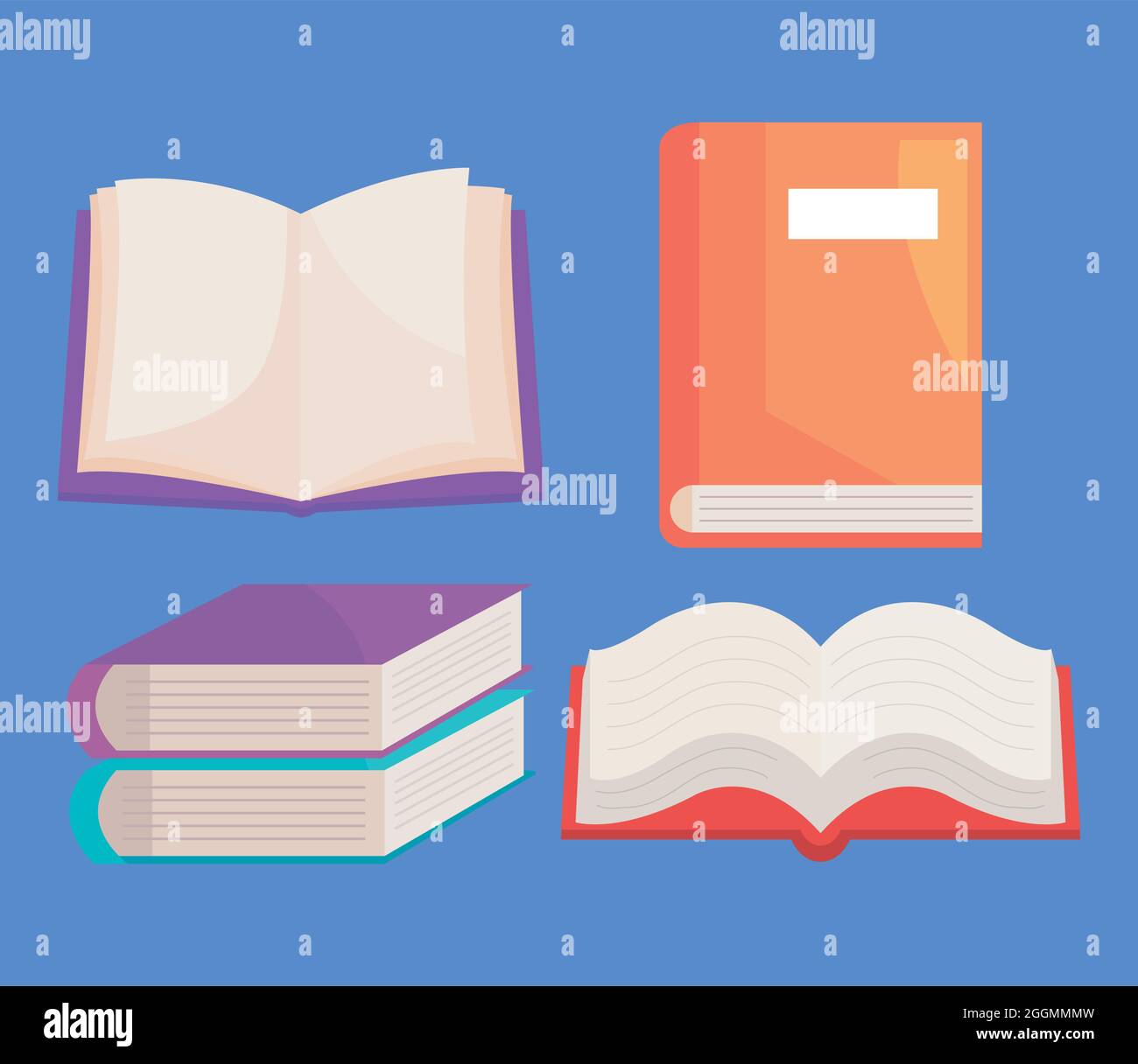 education books set Stock Vector Image & Art - Alamy