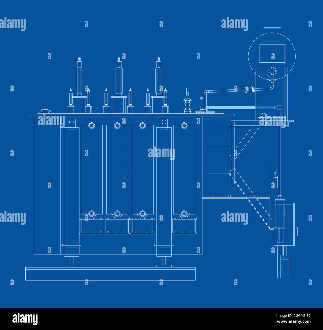 High-voltage transformer. Vector Stock Vector Image & Art - Alamy