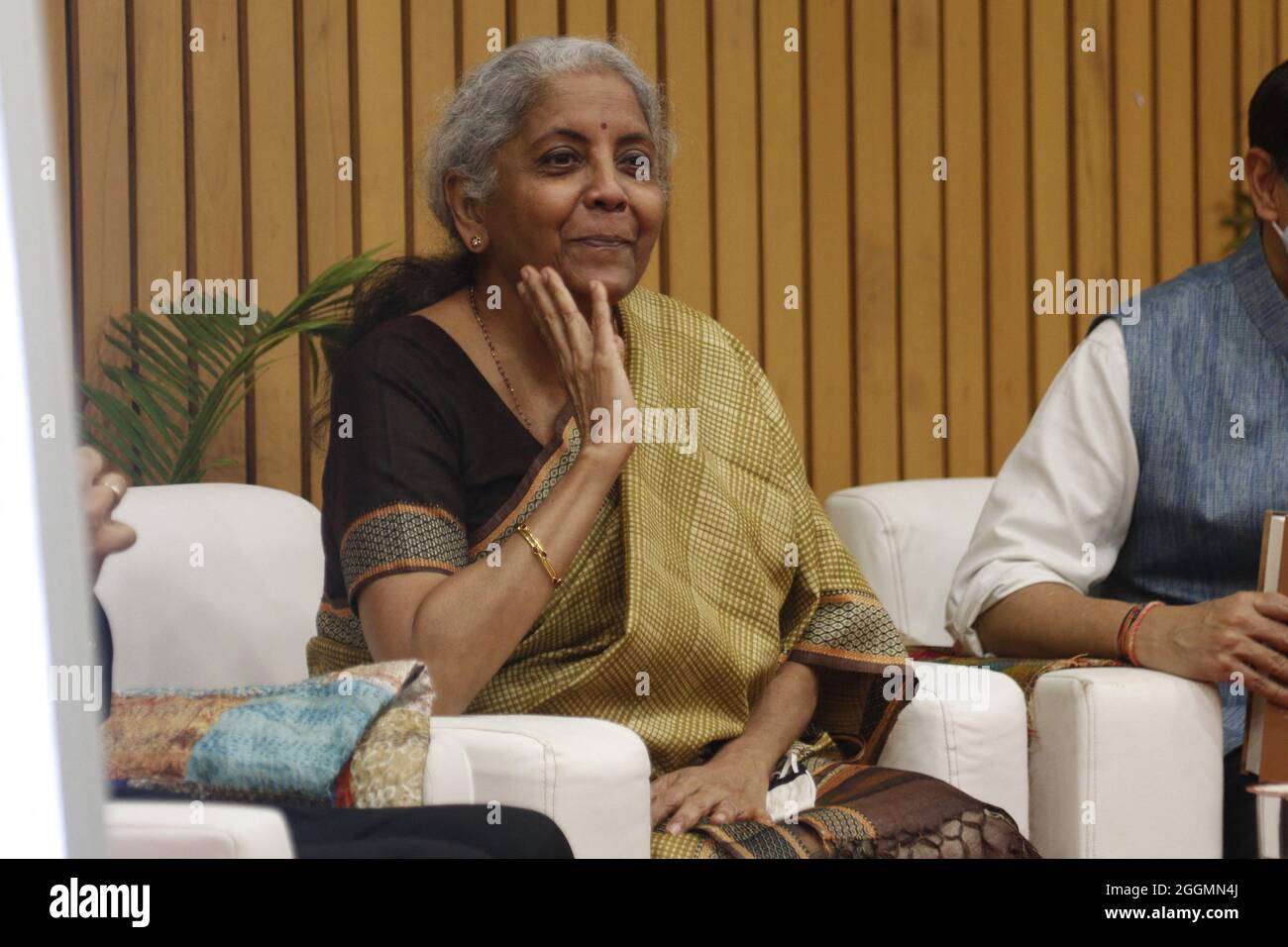 Smt. Nirmala Sitharaman, Minister of Finance, Govt. of India during a ...
