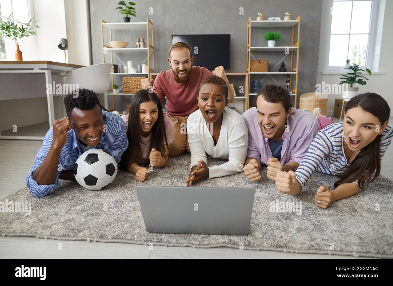 Football on the floor hi-res stock photography and images - Alamy