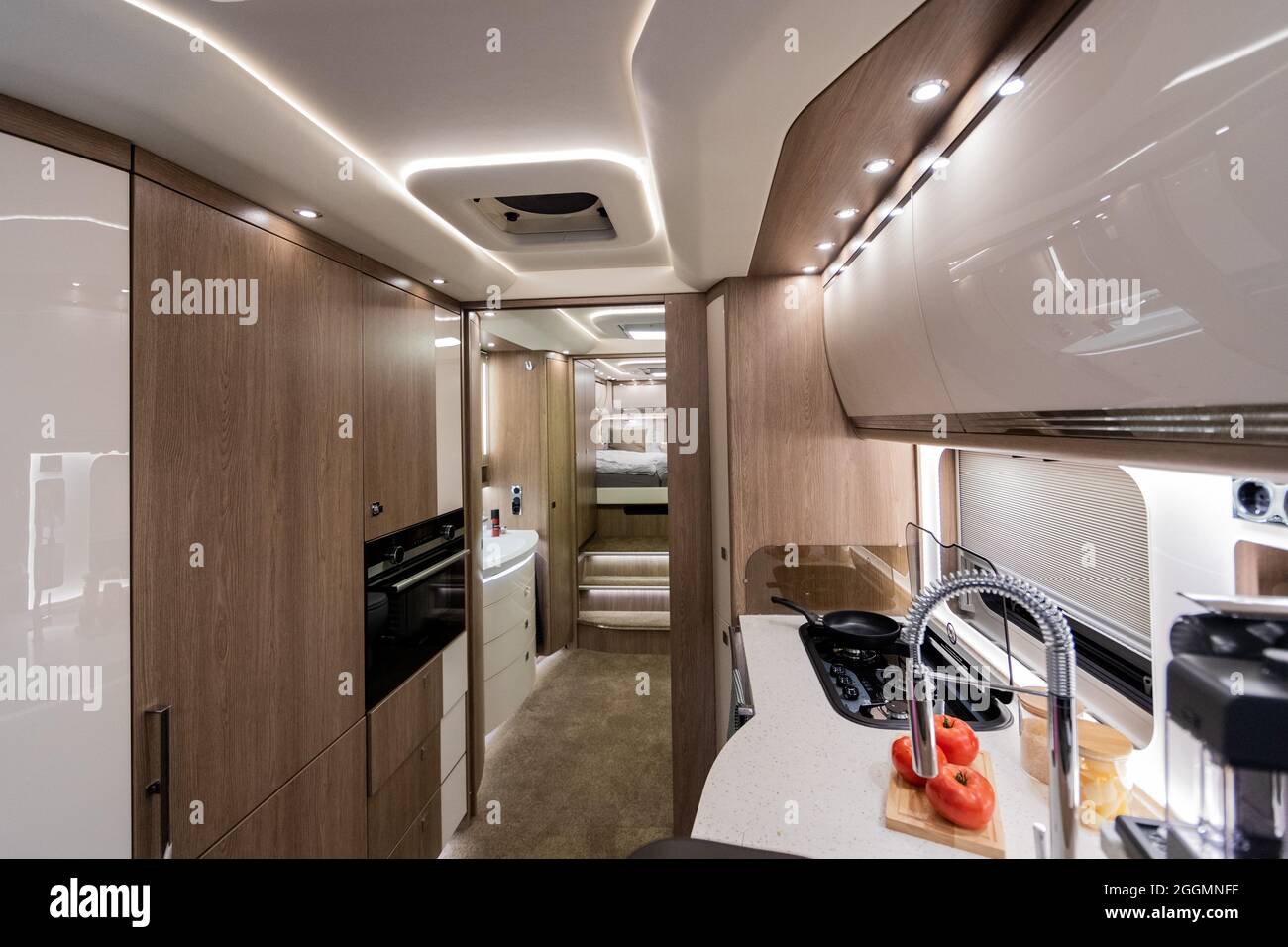 Duesseldorf, Germany. 01st Sep, 2021. A look inside a luxury motorhome ...