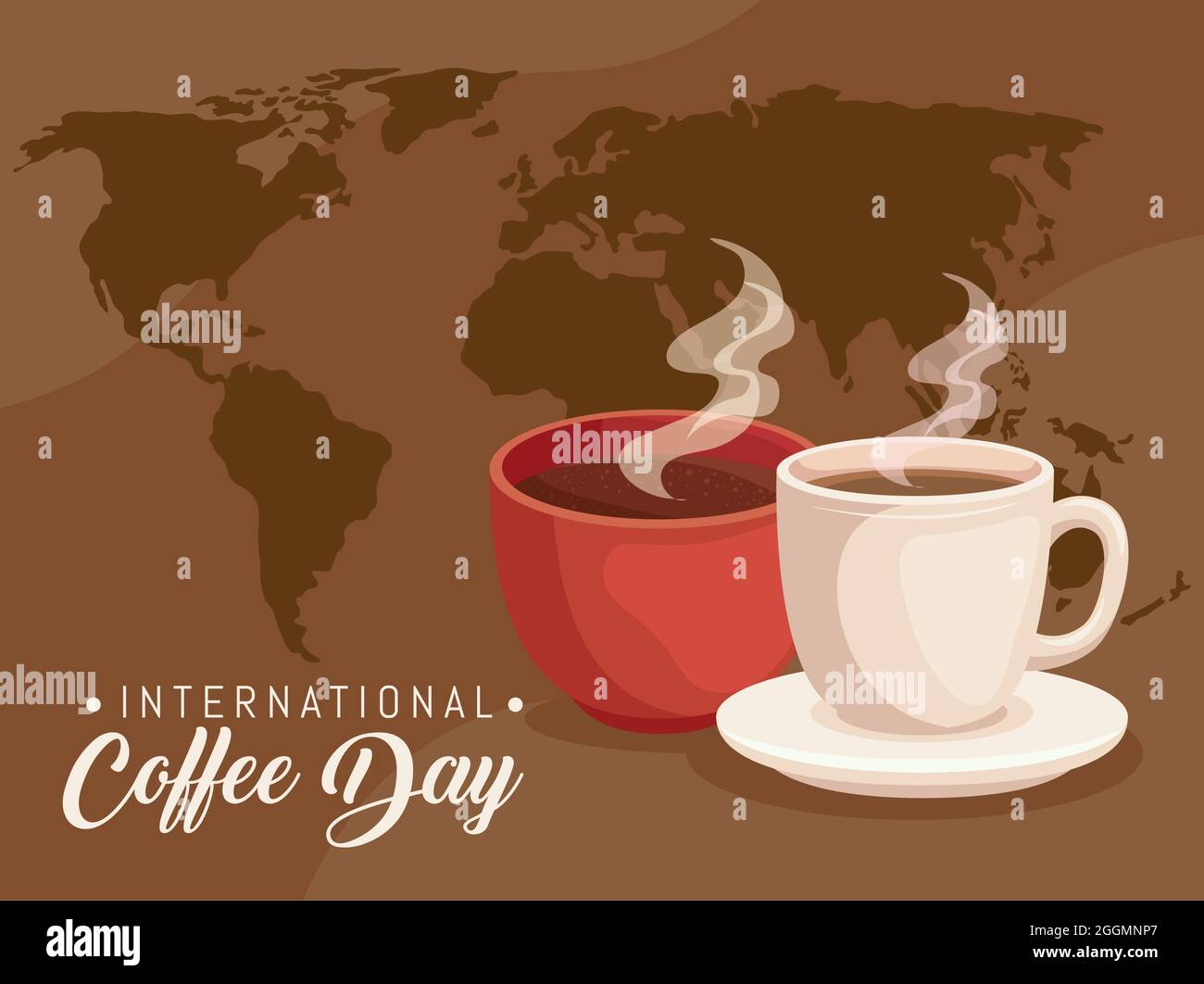 International coffee day card Stock Vector Image & Art - Alamy