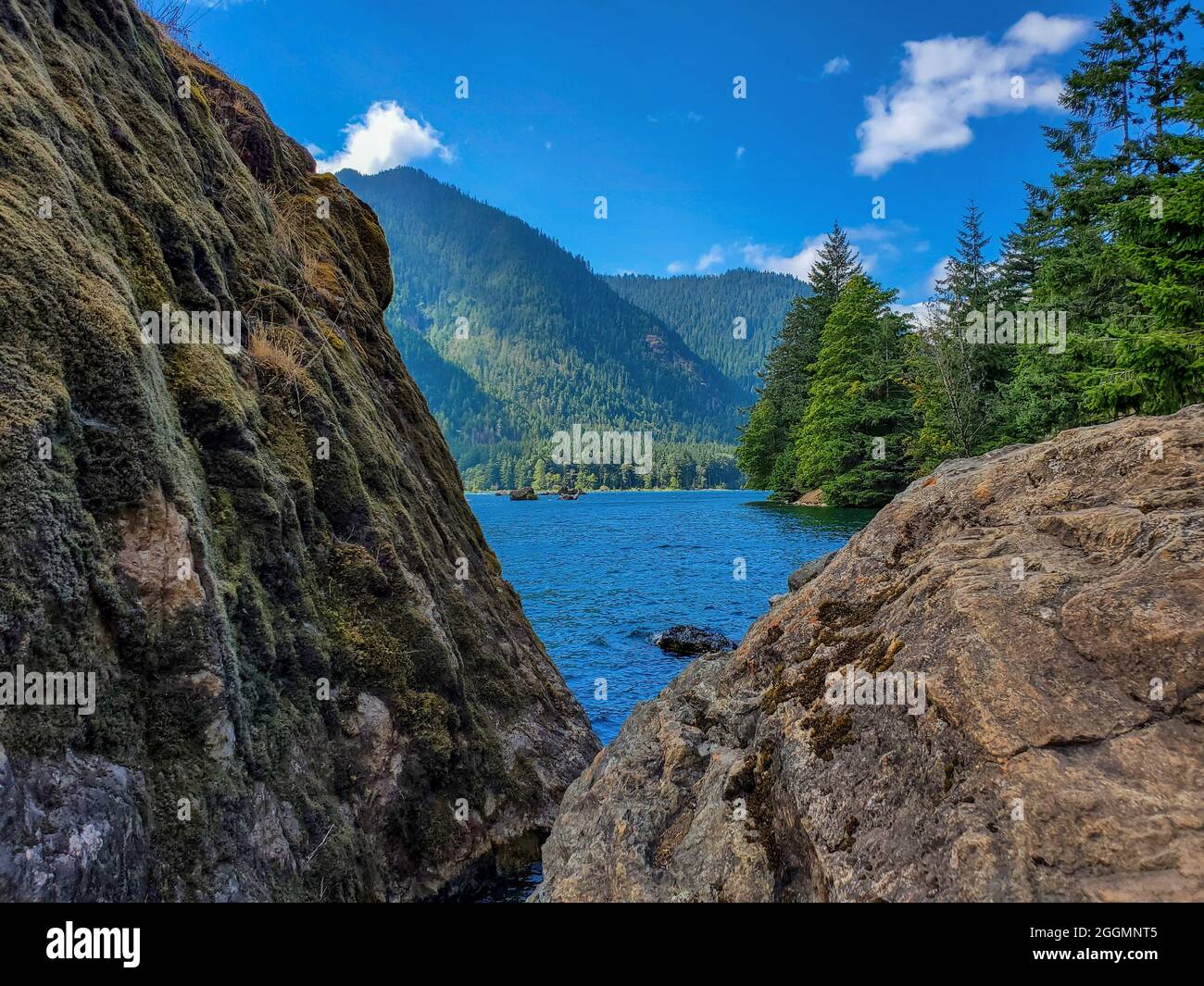 Lake Cushman and the Olympic Mountains Stock Photo - Alamy