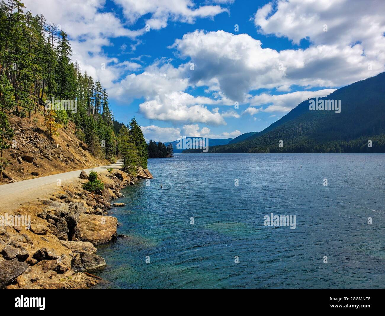 Lake Cushman and the Olympic Mountains Stock Photo - Alamy