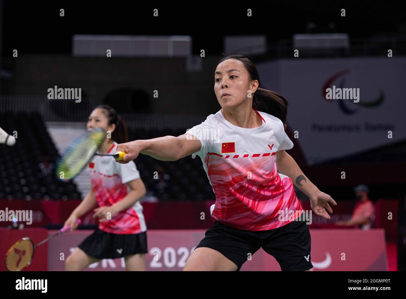 Tokyo, Japan. 2nd Sep, 2021. China's Cheng Hefang (R)/Ma Huihui compete ...