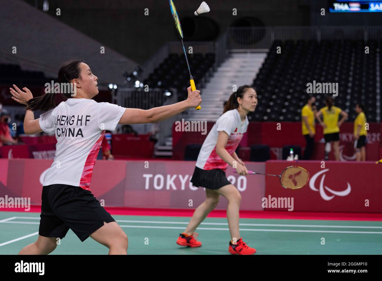 Tokyo, Japan. 2nd Sep, 2021. China's Cheng Hefang (L)/Ma Huihui compete ...