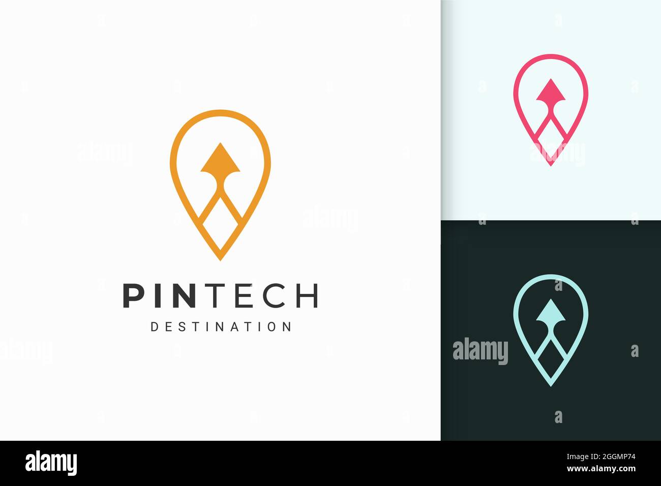 Pin tech logo Stock Vector Images - Alamy