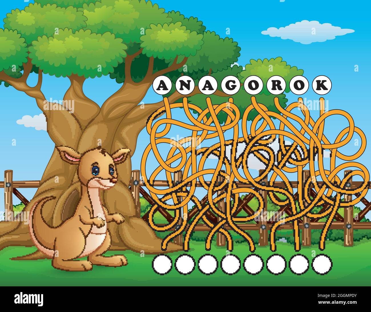 Kangaroo track Stock Vector Images - Alamy