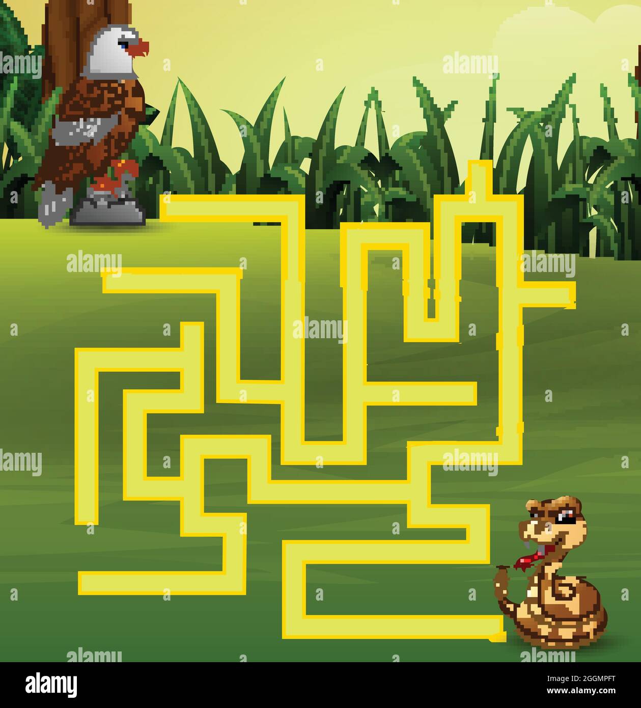 Game eagle maze find their way to the snake Stock Vector Image & Art ...