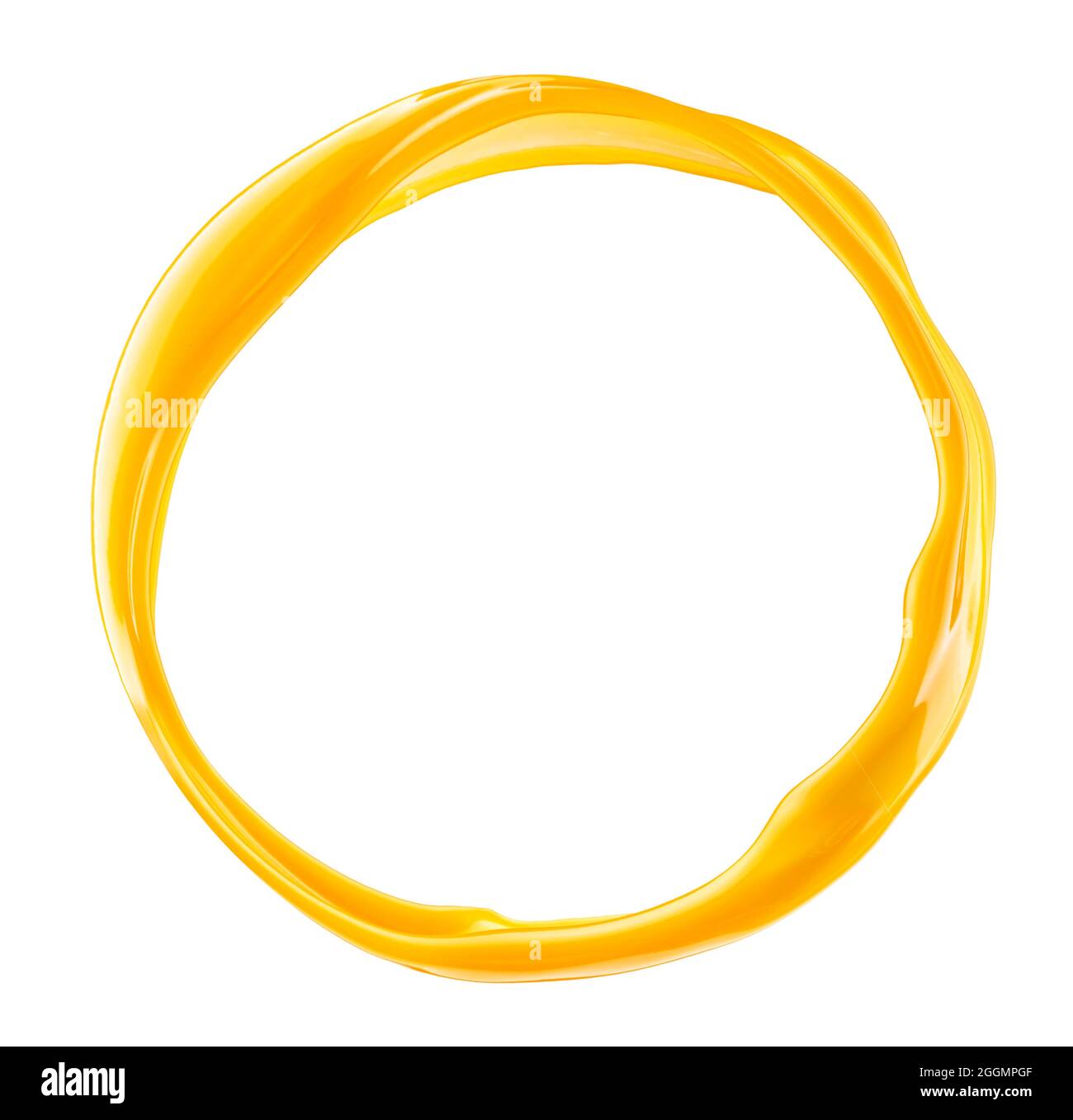 Circle orange juice splash isolated on white background Stock Photo - Alamy