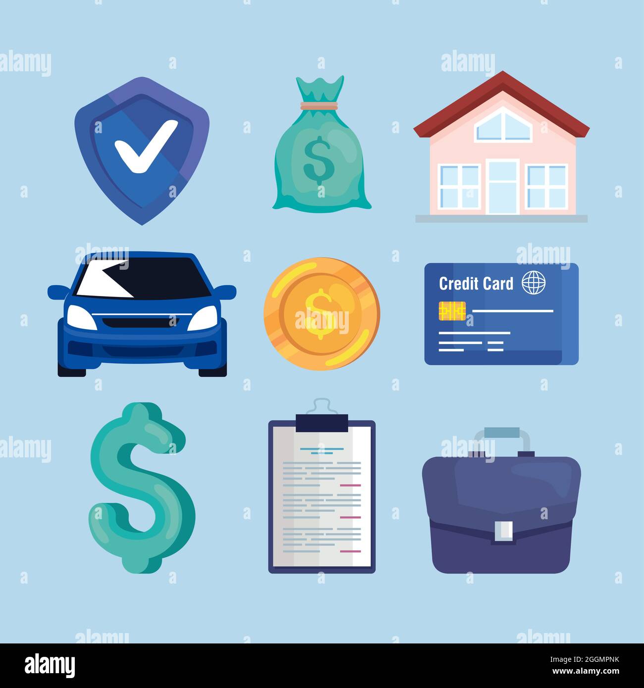 Insurance symbol collection Stock Vector Image & Art - Alamy