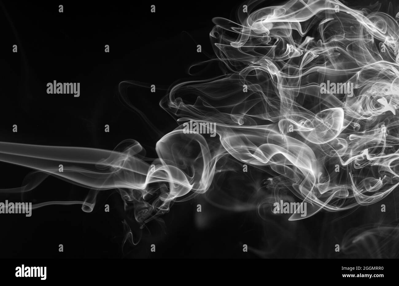 White smoke abstract on black background, fire design Stock Photo - Alamy