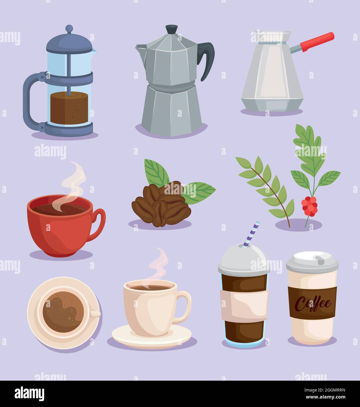 coffee symbol set Stock Vector Image & Art - Alamy
