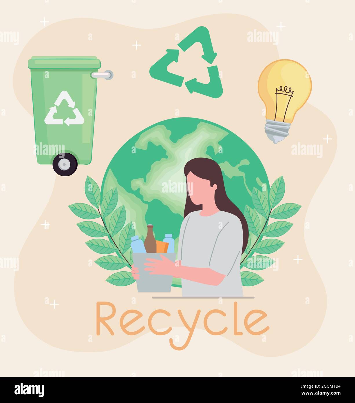 Woman recycling design Stock Vector Image & Art - Alamy