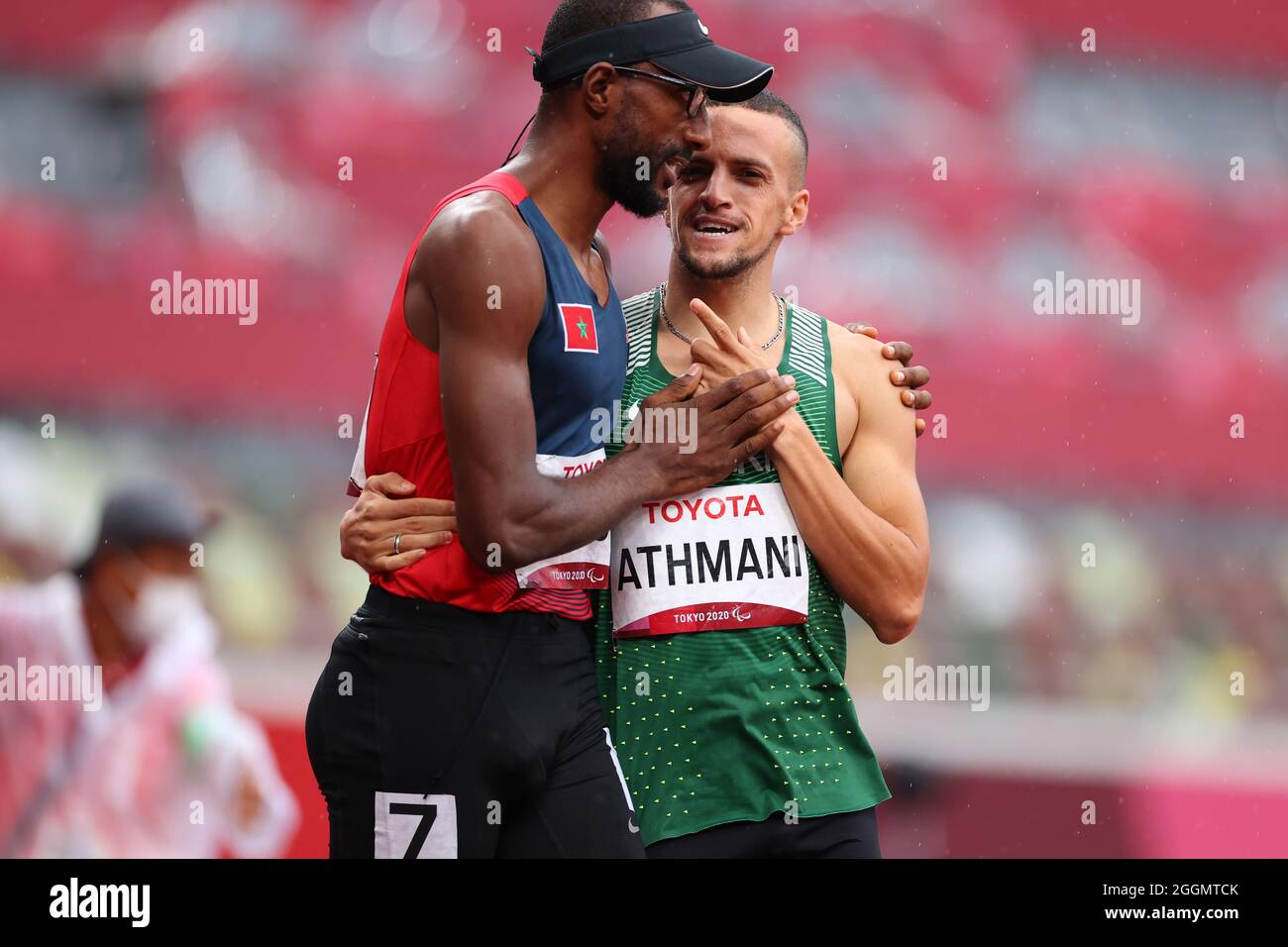Tokyo, Japan. 2nd Sep, 2021. (L-R) Mohamed Amguou (MOR), Skander Djamil ...