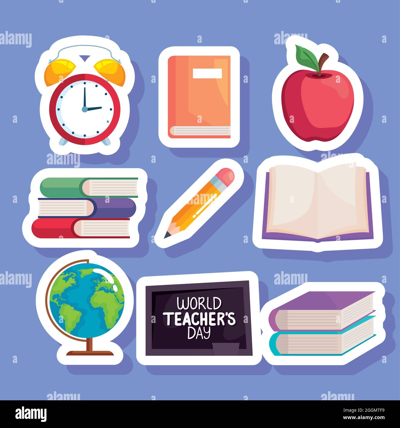 world teachers day stickers set Stock Vector Image & Art - Alamy
