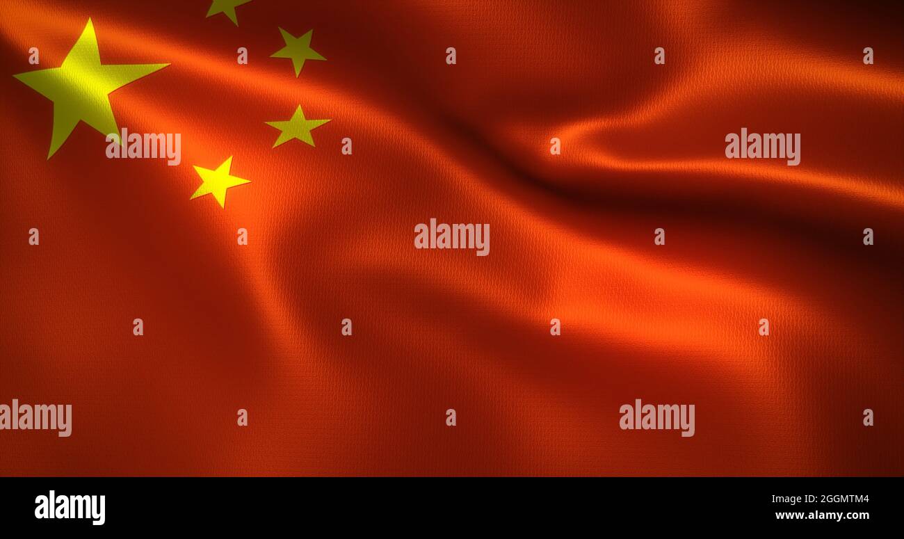 China national flag folds hi-res stock photography and images - Alamy