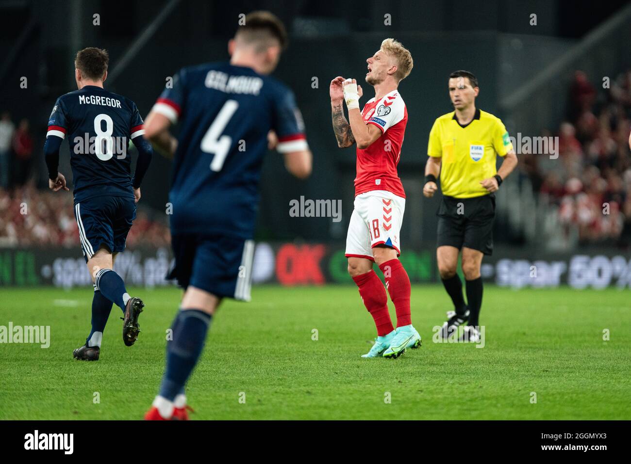 Copenhagen, Denmark. 01st Sep, 2021. Daniel Wass (18) of Denmark seen ...
