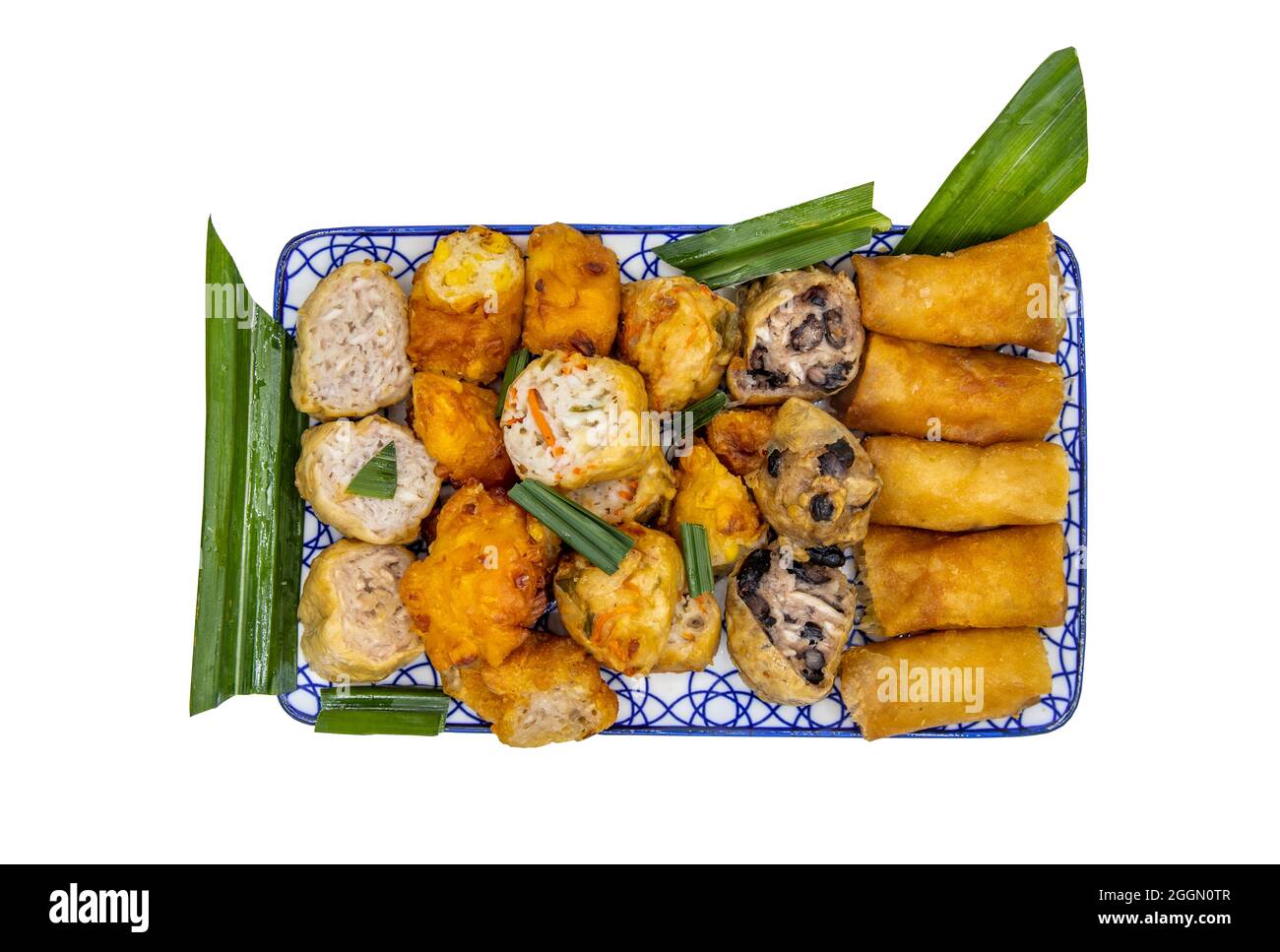 Many vegetarian food : Fried taro rolls (Taro Guangjian) and Deep fried ...