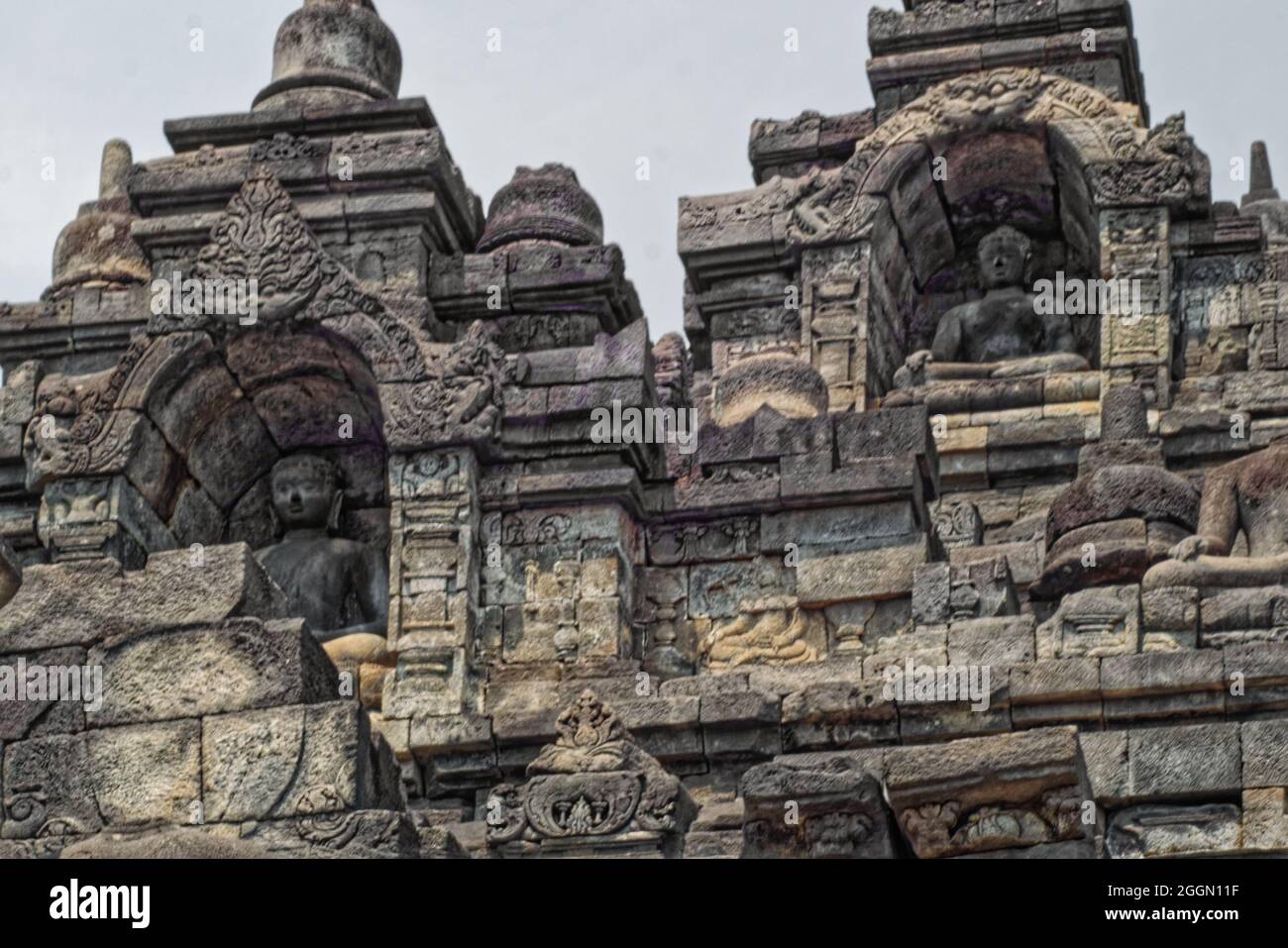 Buddha Shrines, Borobudur Stock Photo - Alamy