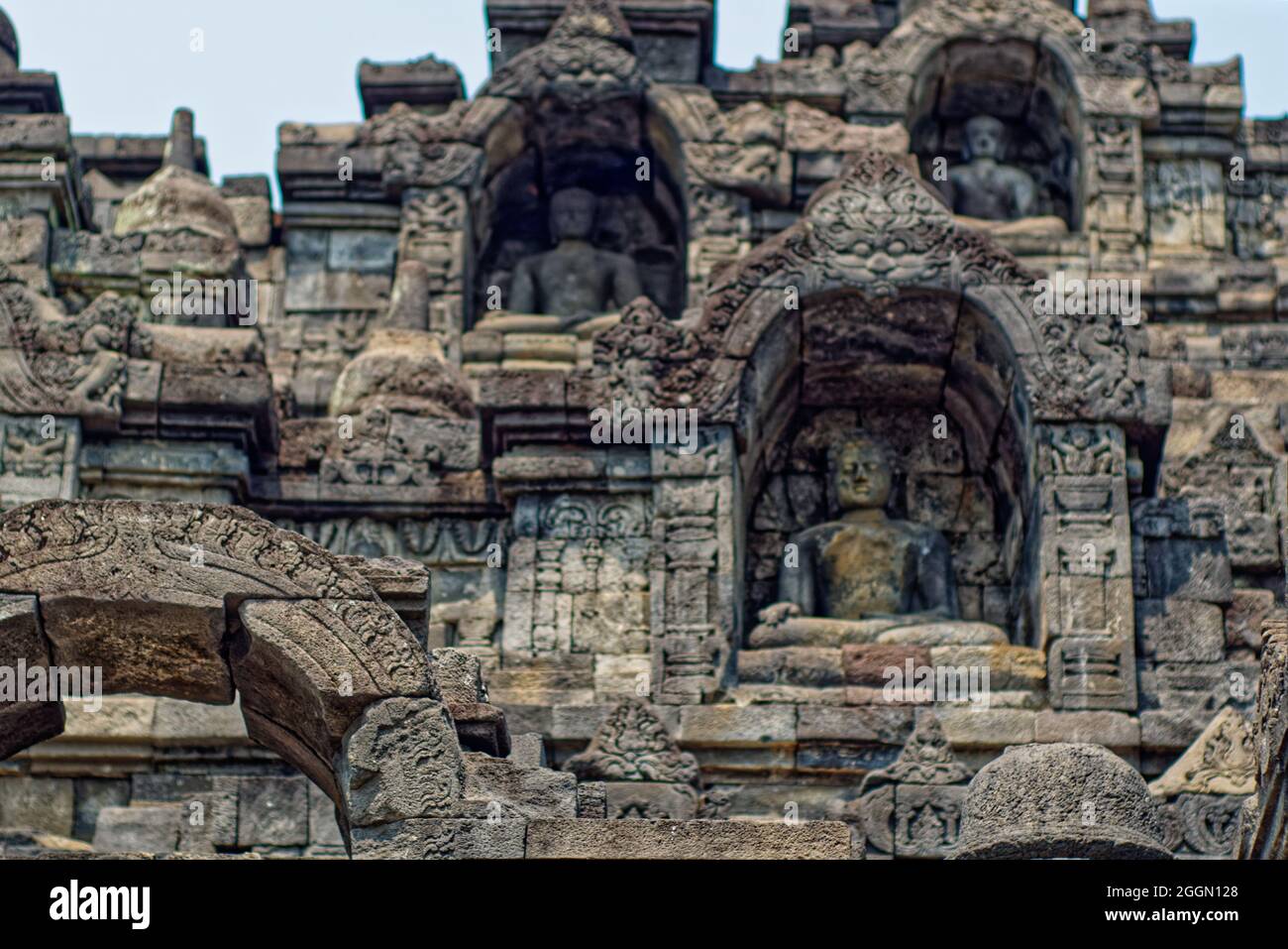 Buddha Shrines, Borobudur Stock Photo - Alamy