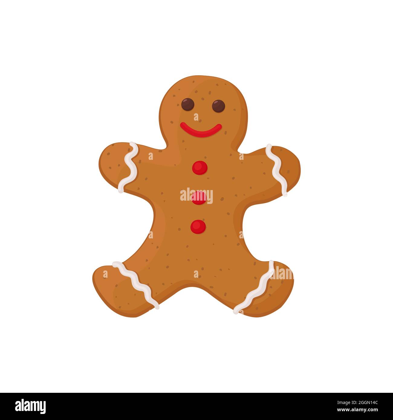 Christmas gingerbread. Vector illustration isolated on white background ...