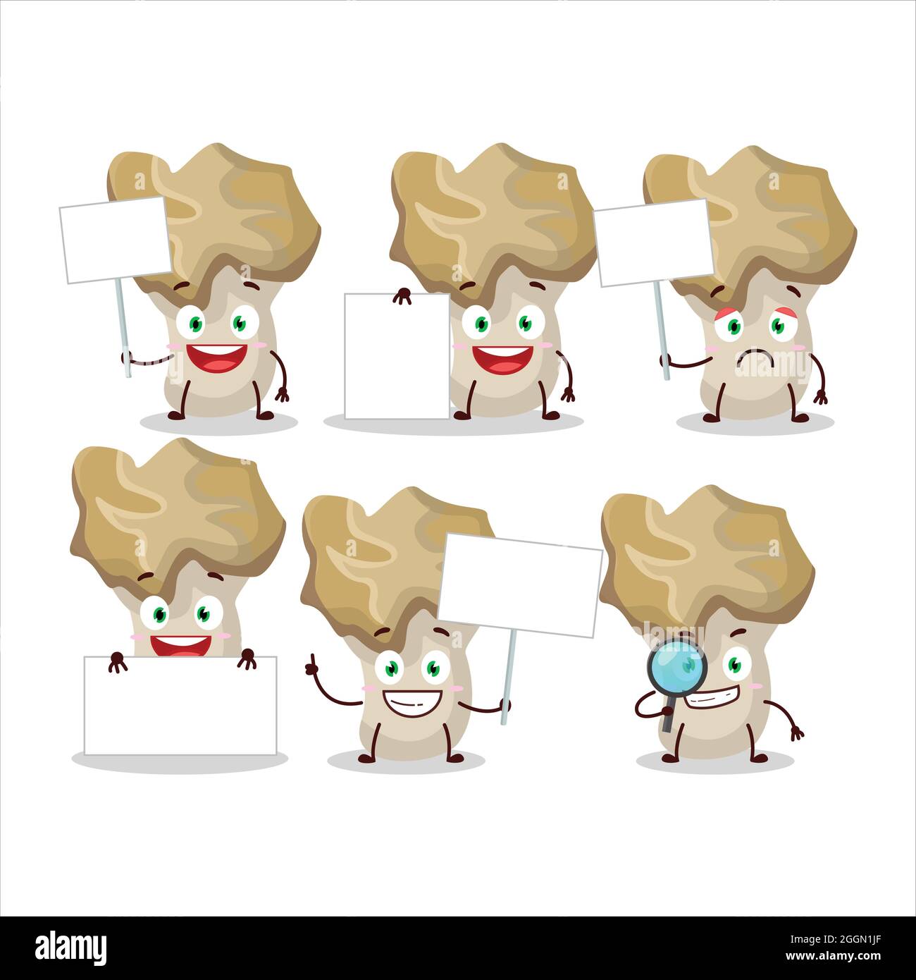 Hedgehog mushroom cartoon character bring information board. Vector ...