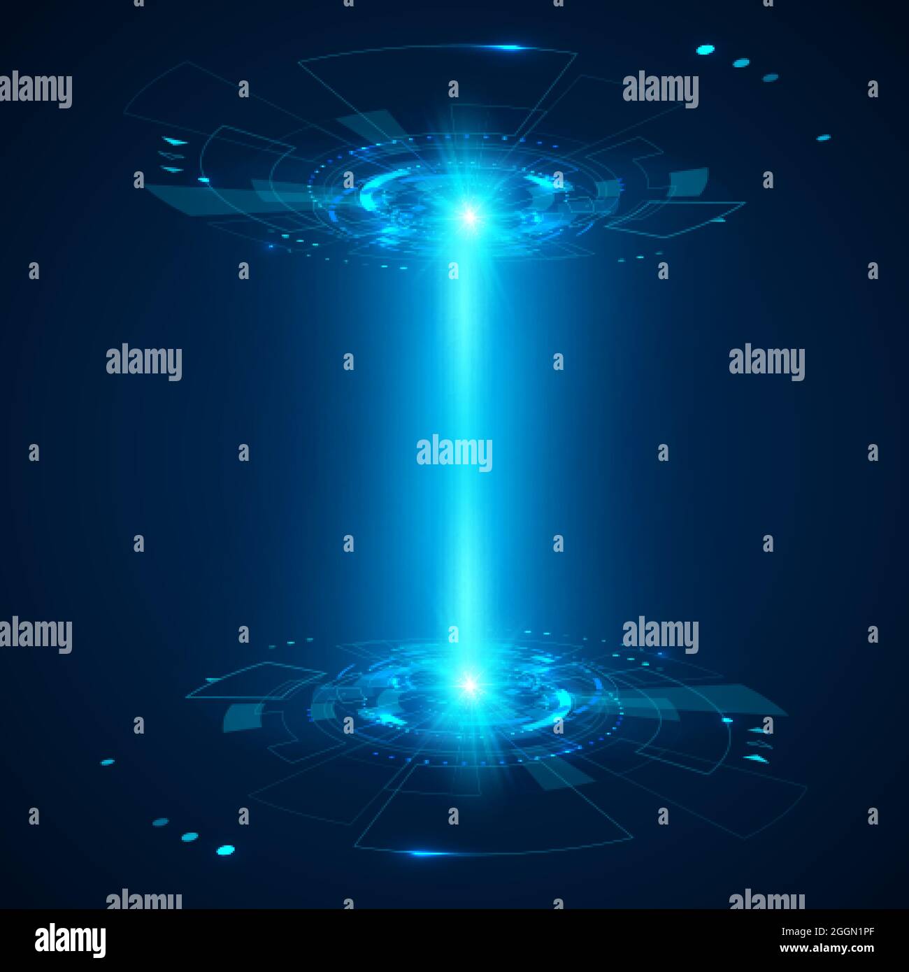 Abstract futuristic object HUD element. 3D hologram display. Science and technology or sci fi ...