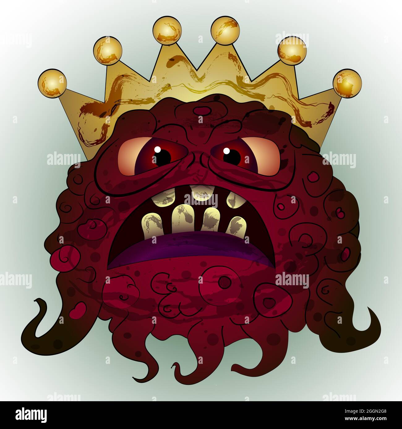 Coronavirus COVID-19. Virus, monster, freak. Vector illustration Stock ...