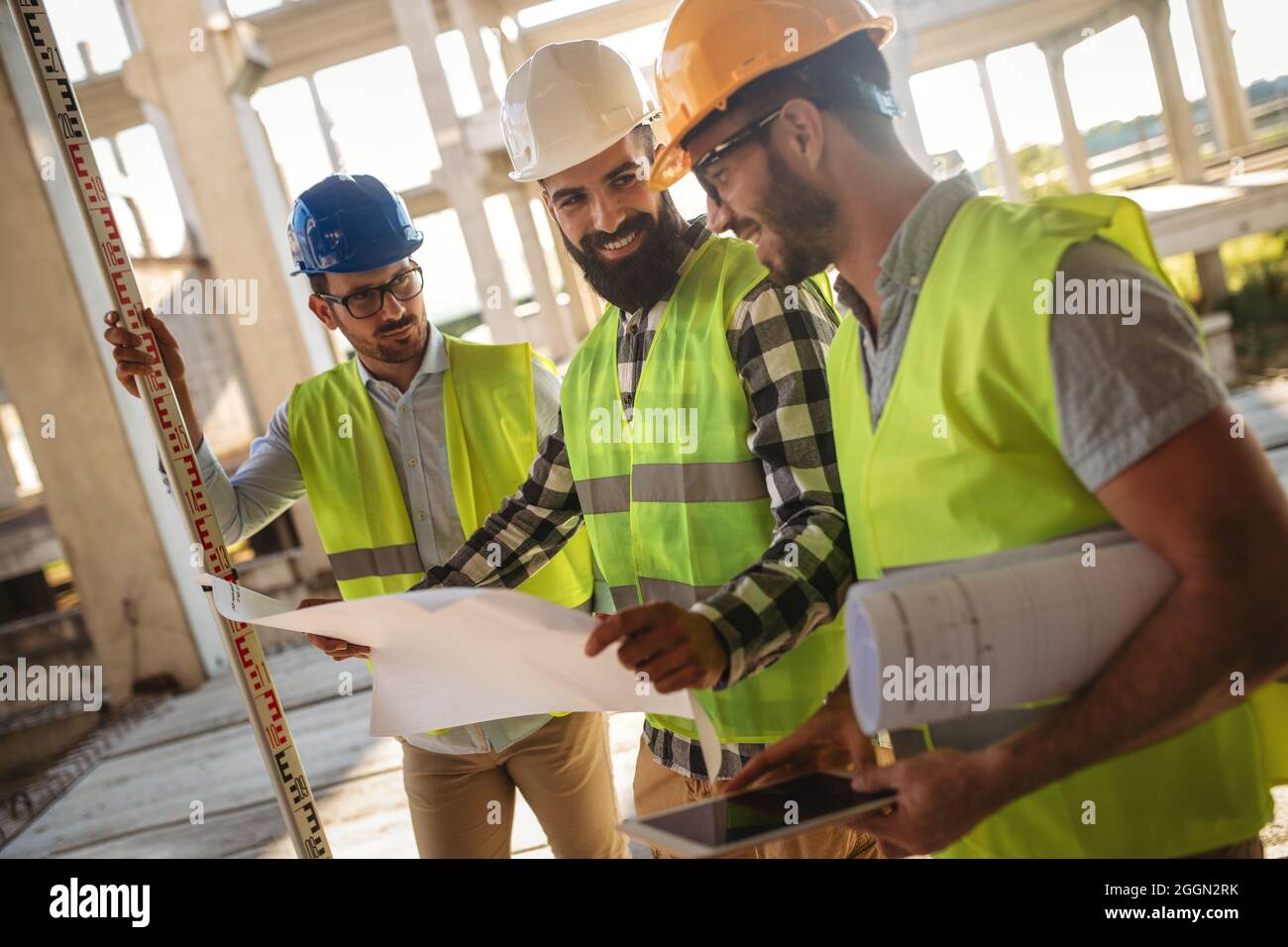 Team engineer and architects are meeting to plan for new project Stock ...