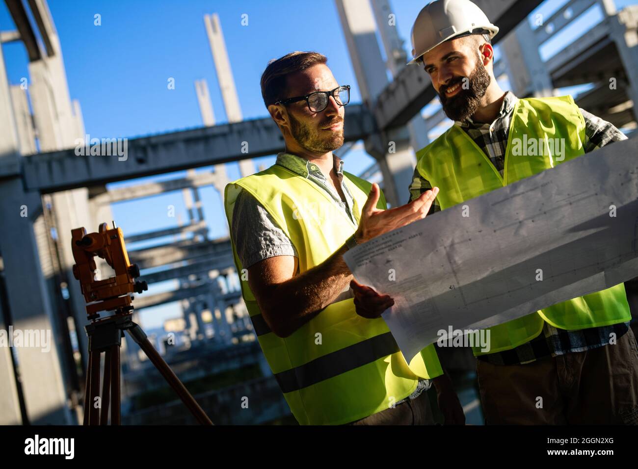 Business building teamwork people concept. Group of engineer with ...