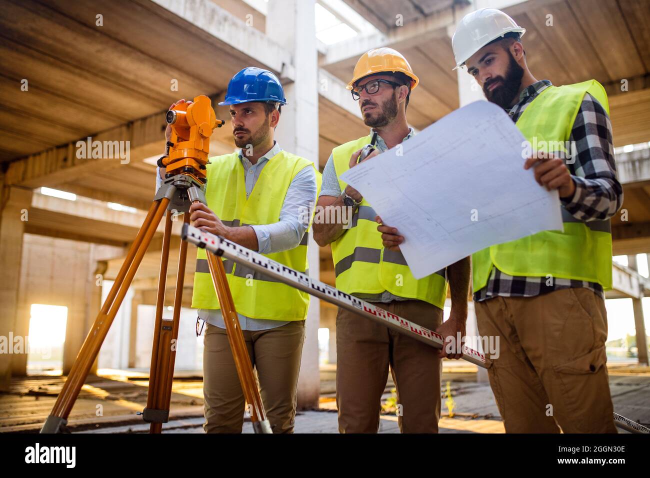 Business building teamwork people concept. Group of engineer with ...