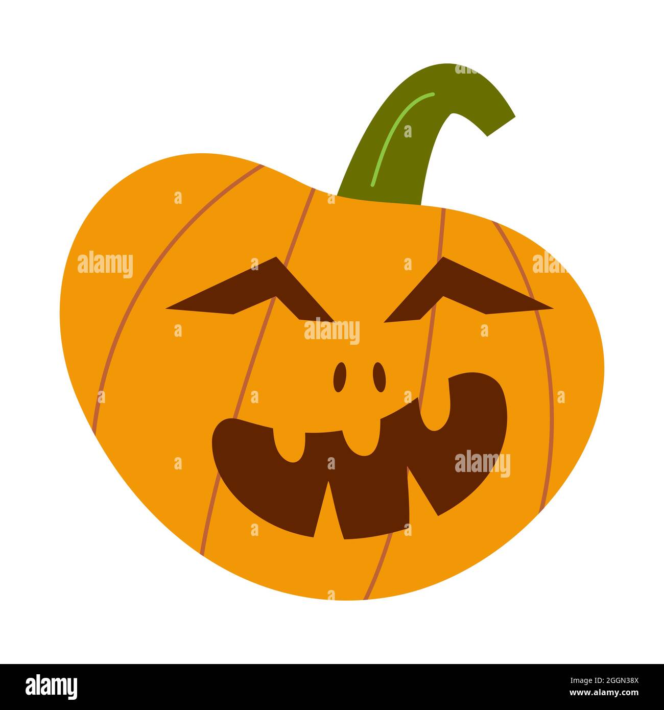 Pumkin scary Halloween face vector. Halloween pumpkin or ghost grimace ...