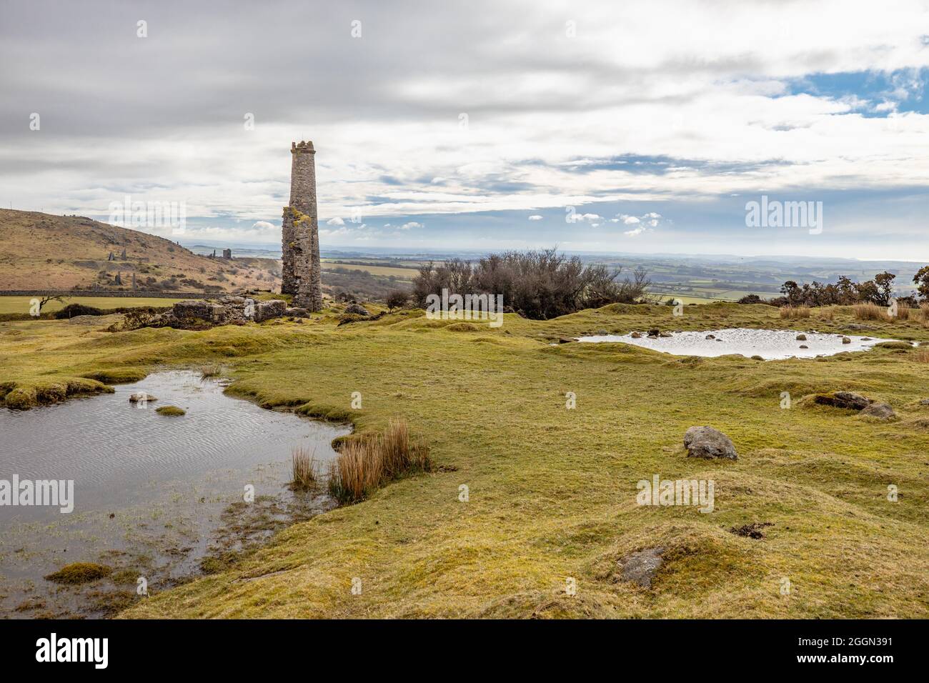 Caradon Copper mines Caradon Cornwall Stock Photo - Alamy
