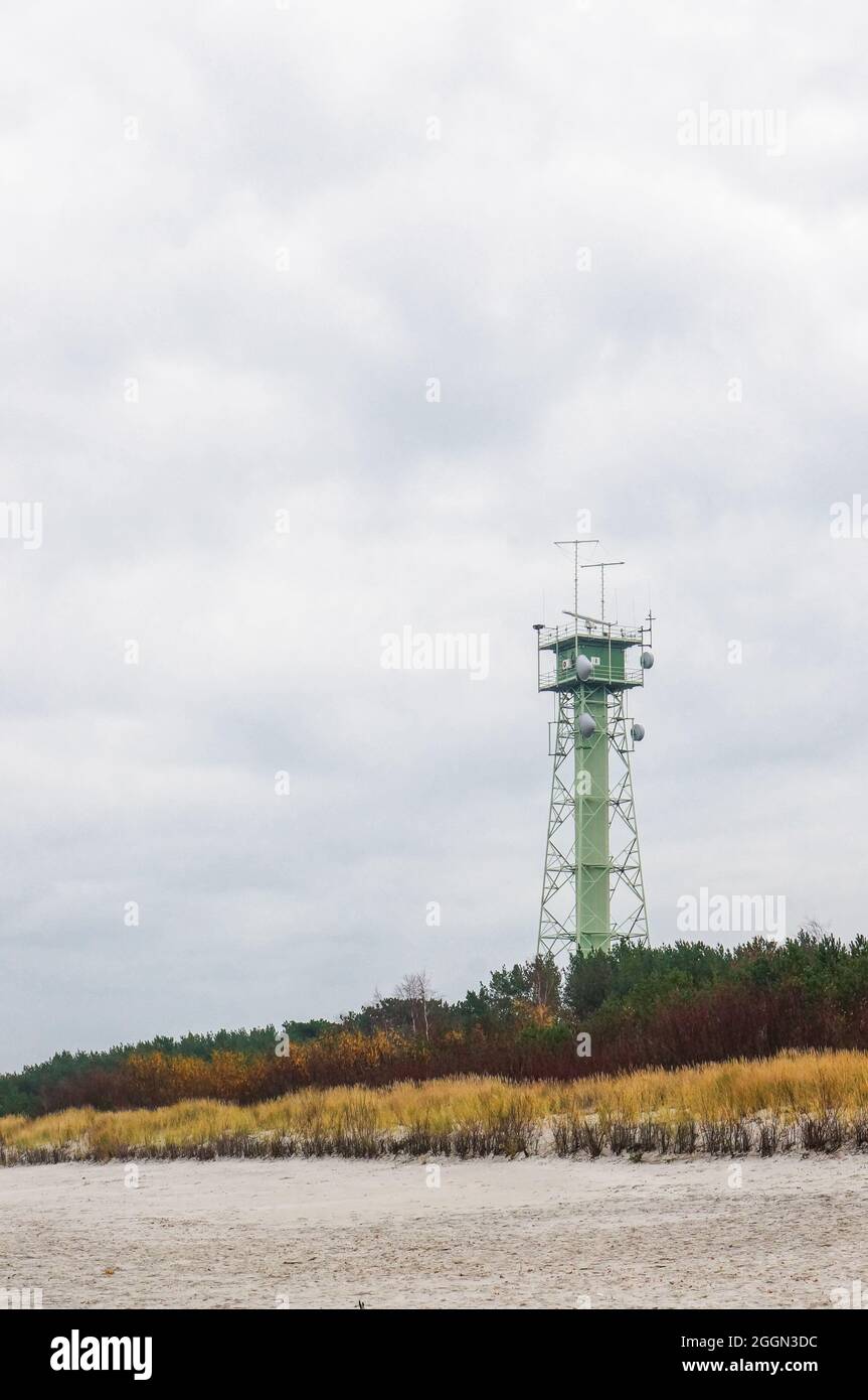 Tower in the Sarbinowo beach in Poland Stock Photo - Alamy
