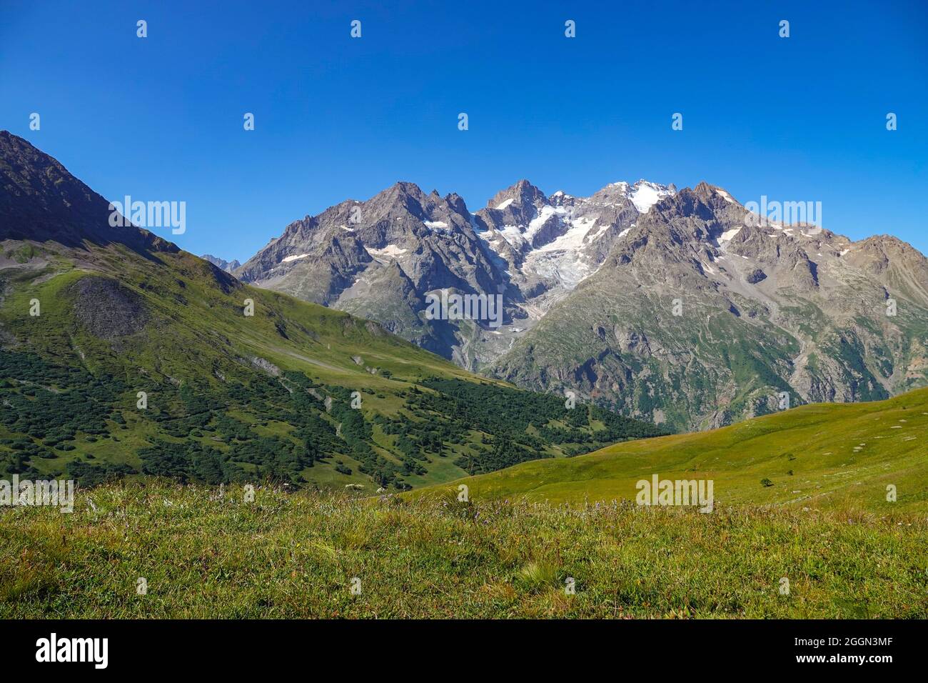 Col du Galbier, Ecrins Mountains, French Alps, France Stock Photo - Alamy