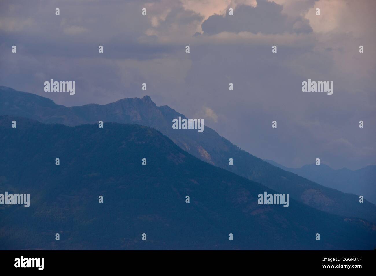 Impressive Alps mountains landscape, seen from Pila, Aosta, Italy Stock ...