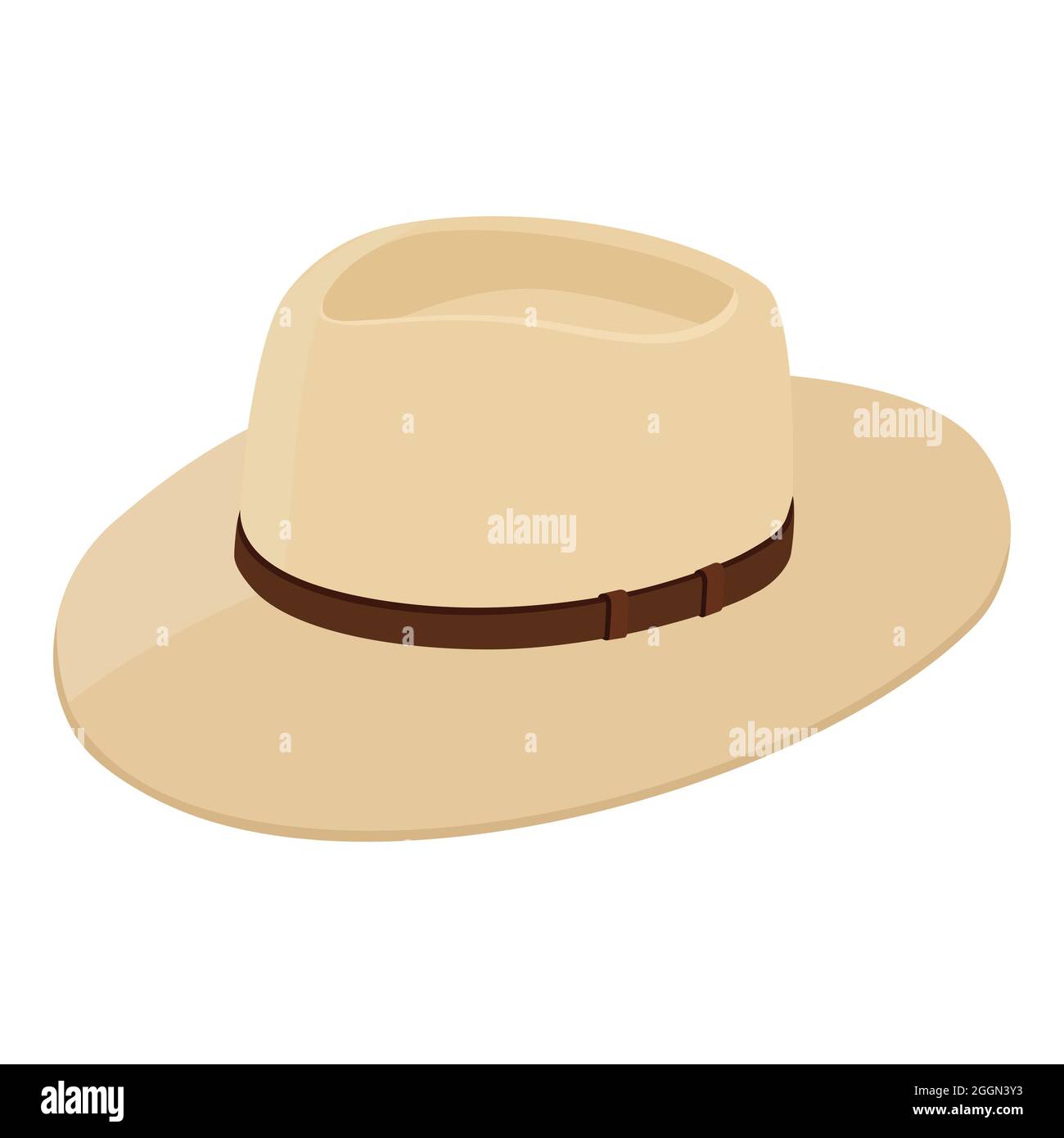 Vintage fedora noir hat isolated on white background. Isometric view ...