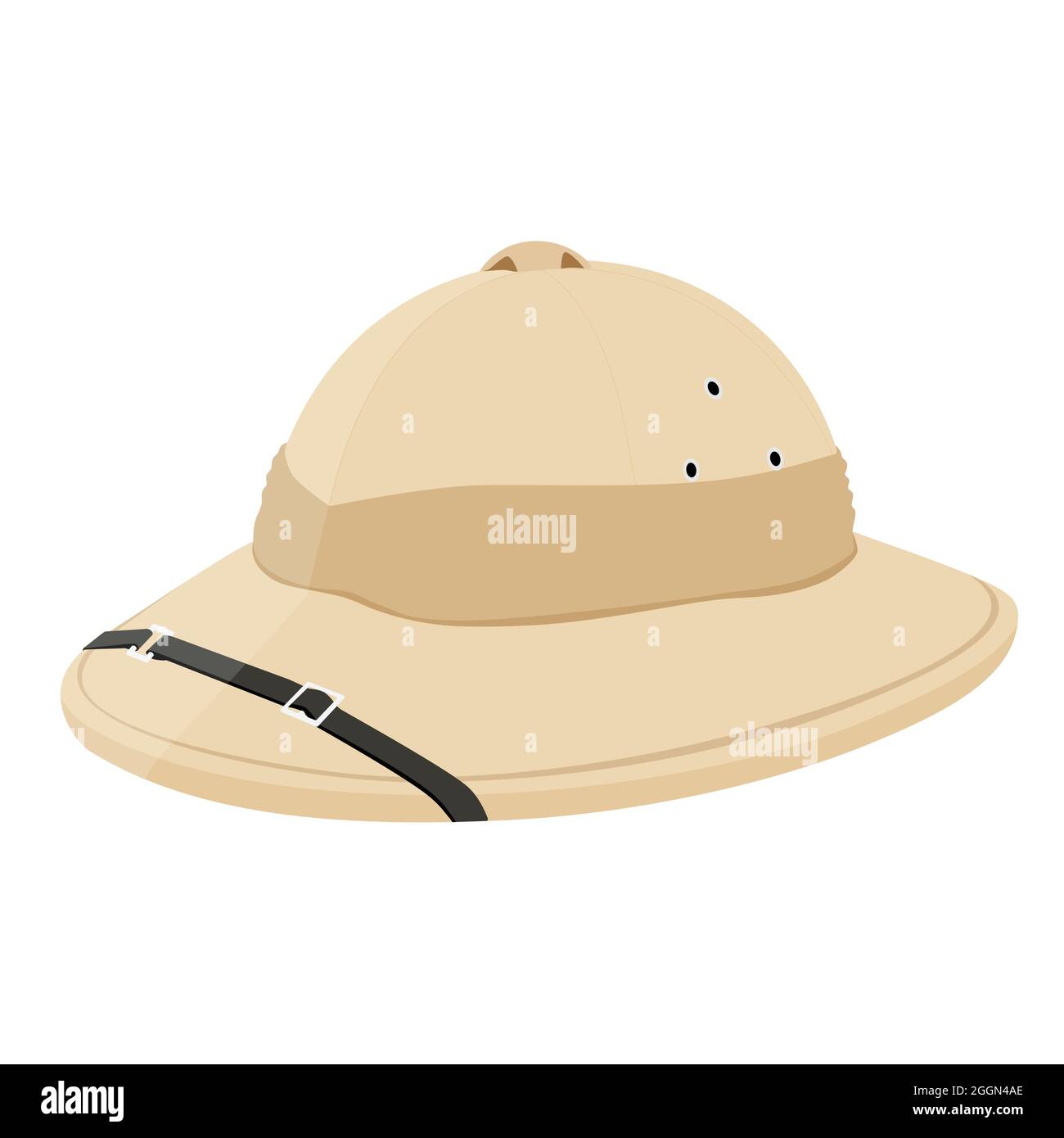 Safari hat isolated on white background. Pith helmet. Vector Stock ...