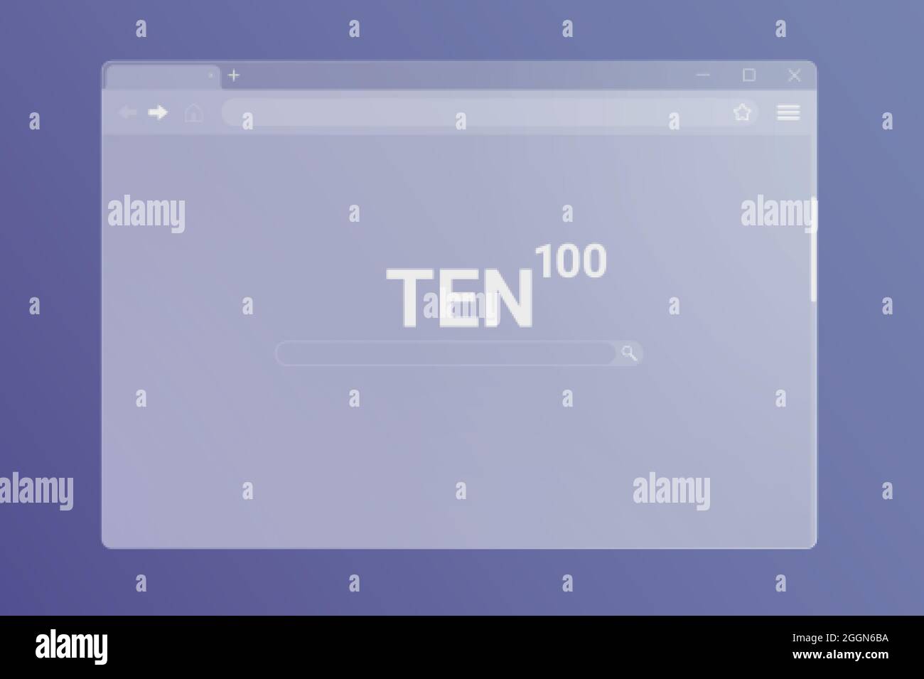 Internet browser window interface of transparent frosted glass. Ground ...