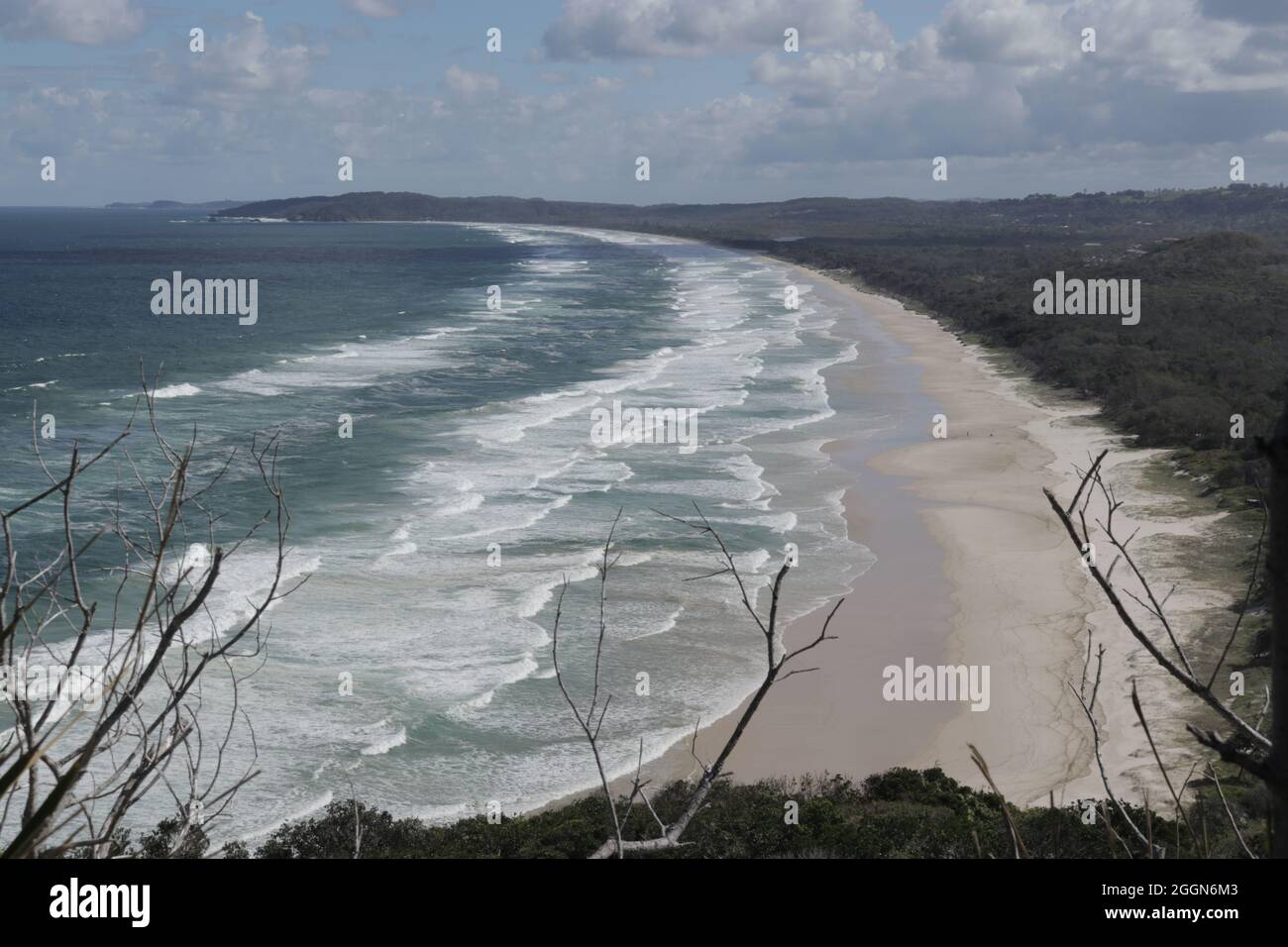 Waves over Tallow Beach Stock Photo - Alamy