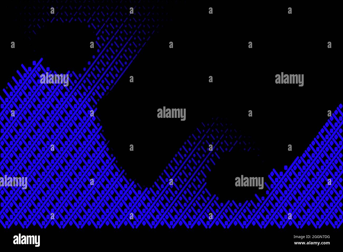 Black background with abstract design. 2D rendering digital ...