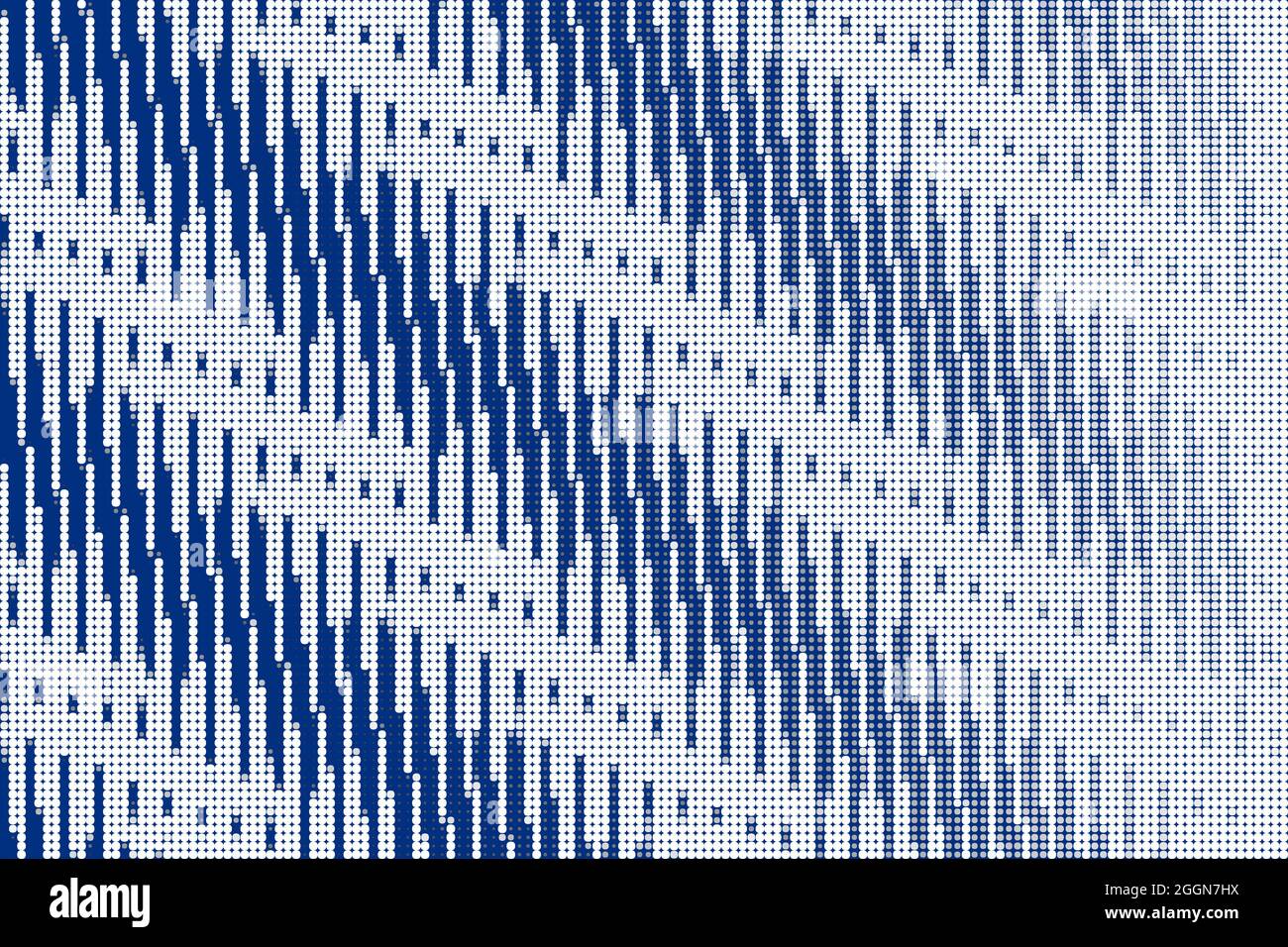 Blue and white abstract background. Halftone style geometric design. 2D ...